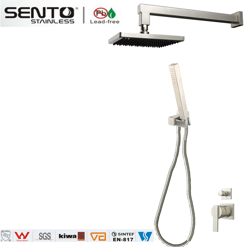 SENTO multifunction stainless steel square shower mixer